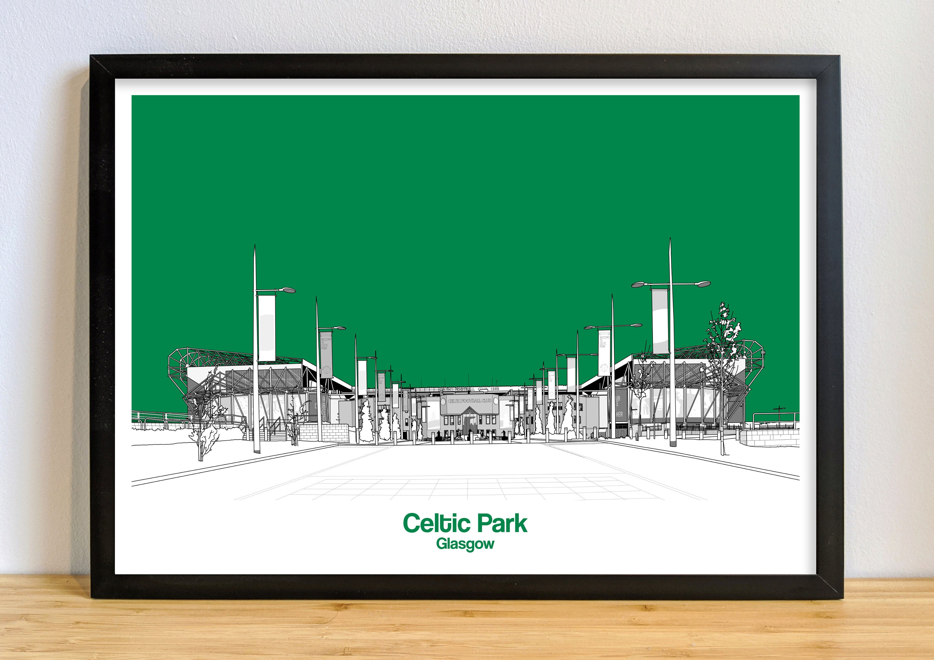 Celtic FC Art Print of Celtic Park Poster - Etsy UK