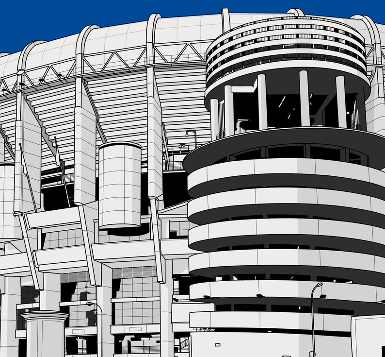 R. Madrid Santiago Bernabeu Art Print, Poster, Picture - Etsy