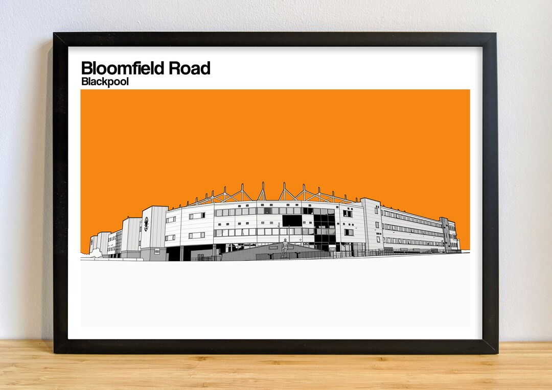 Blackpool Fc Art Print of Bloomfield Road, Poster, Picture, Gift - Etsy