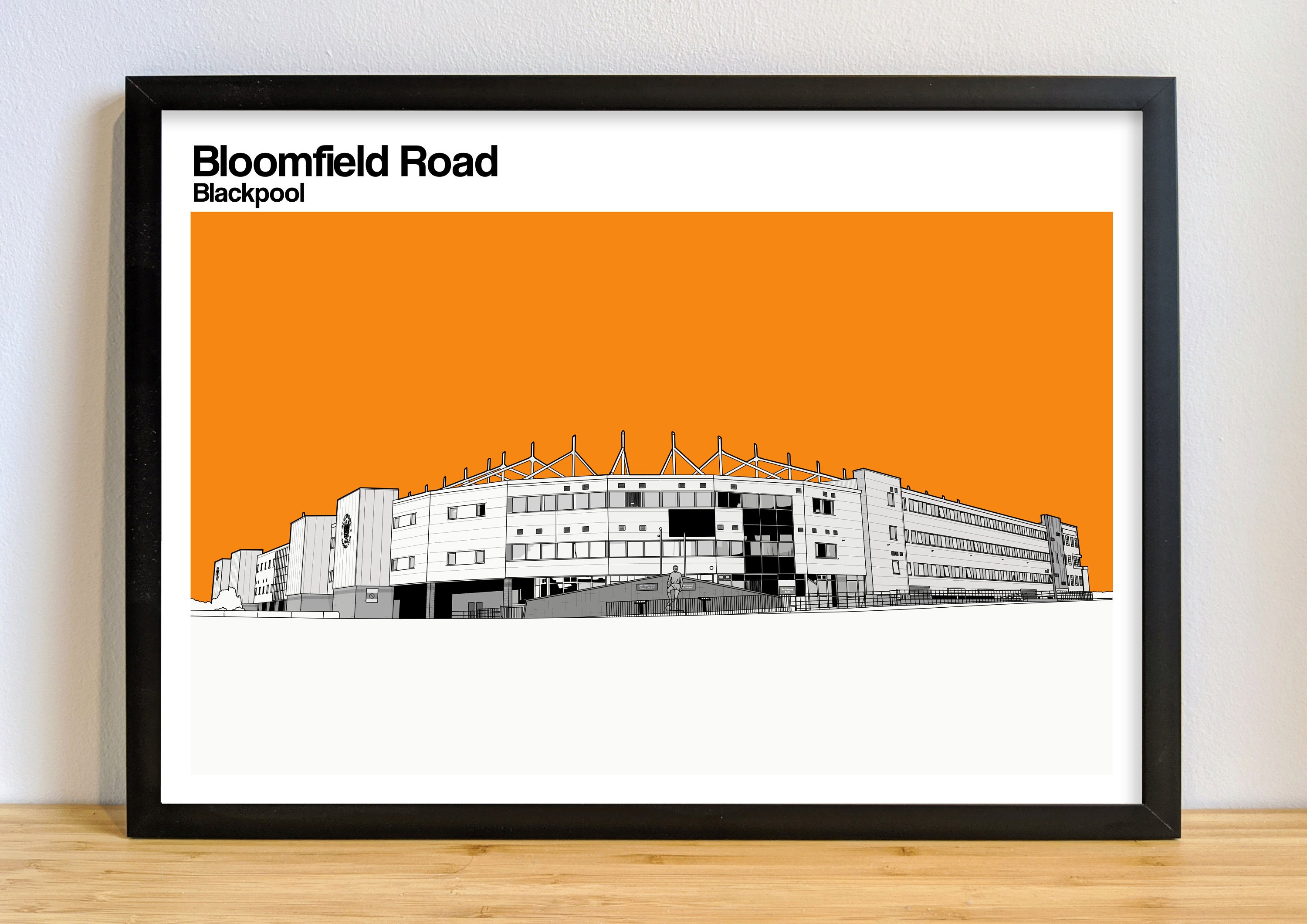Blackpool Fc Art Print of Bloomfield Road, Poster, Picture, Gift - Etsy