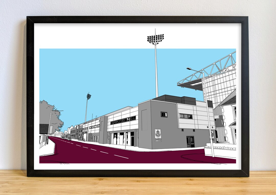 Burnley Football Stadium Print, Poster, Burnley Picture - Etsy