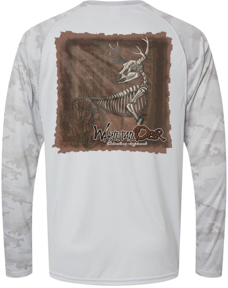 Whitetail Deer Skeleton Hunting Long Sleeve *FREE DECAL* - Etsy