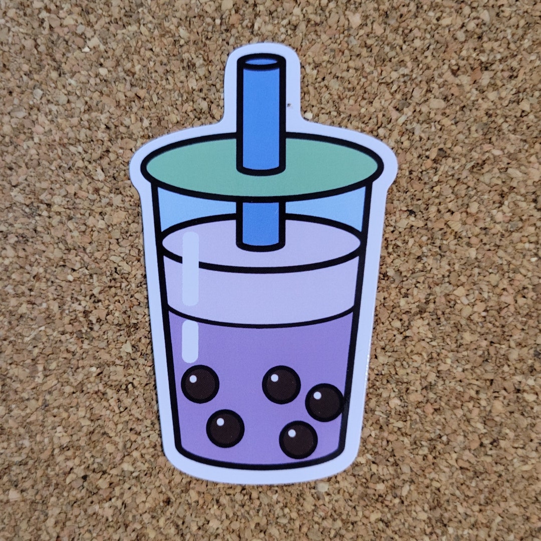 Boba Tea Vinyl Sticker - Etsy