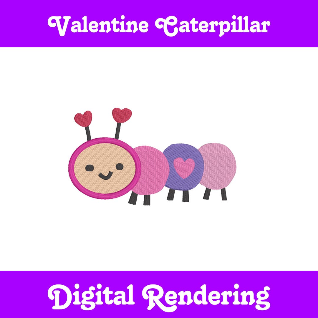 Cute Sweet Valentine Caterpillar - Etsy