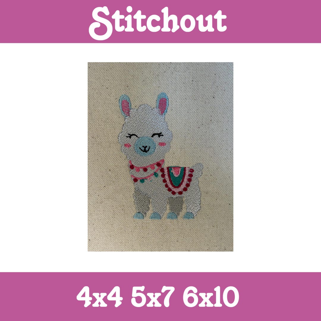 Llama 1 Light Fill Machine Embroidery Llama Collection - Etsy