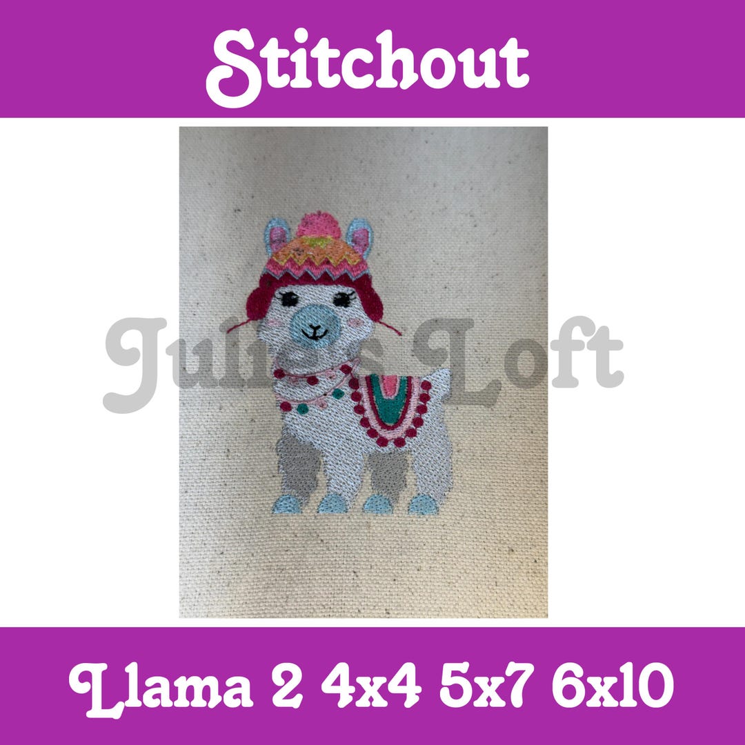Llama 2 Light Fill Machine Embroidery Llama Collection - Etsy