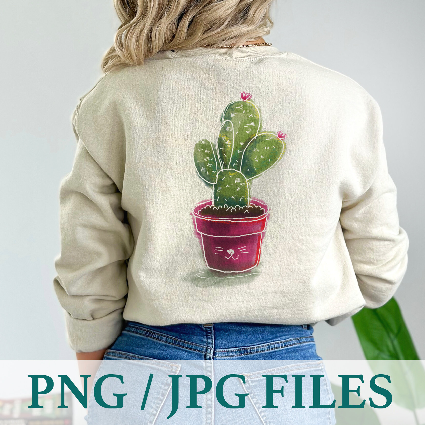 Green Cactus, Plantlover Gift, Printable Cactus, Cactus Lovers, Gift ...