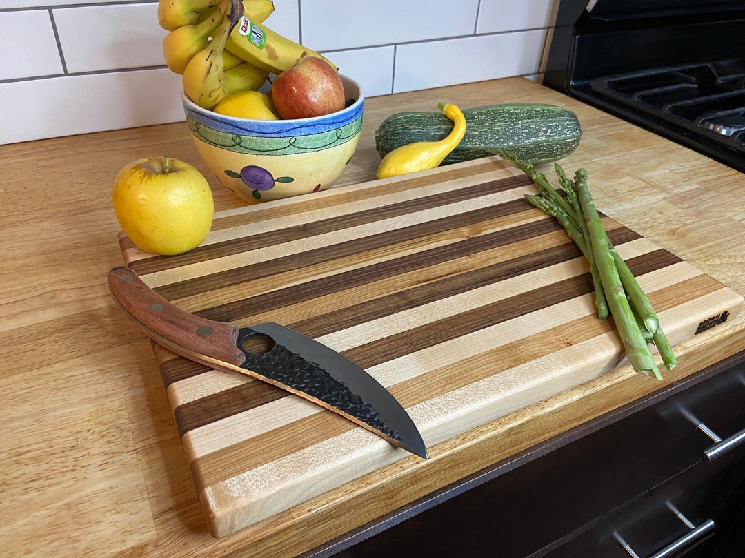 Hardwood Edge Grain Butcher Block, Charcuterie Board. Great Gift for ...