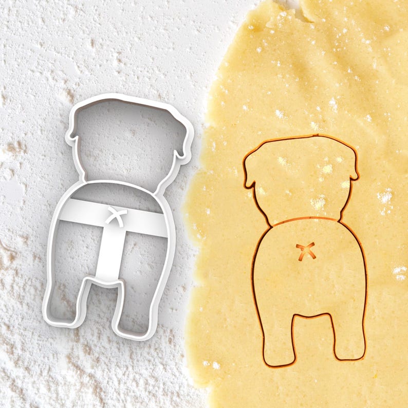 Rottweiler Butt Cookie Cutter 3D Printed | Fun Dog-themed Baking Tool ...
