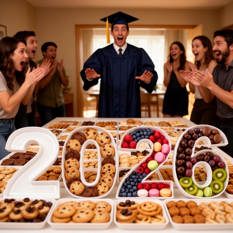 2026 Number Tray Kit (6″–13″) – Charcuterie Display for Treats, Candy ...