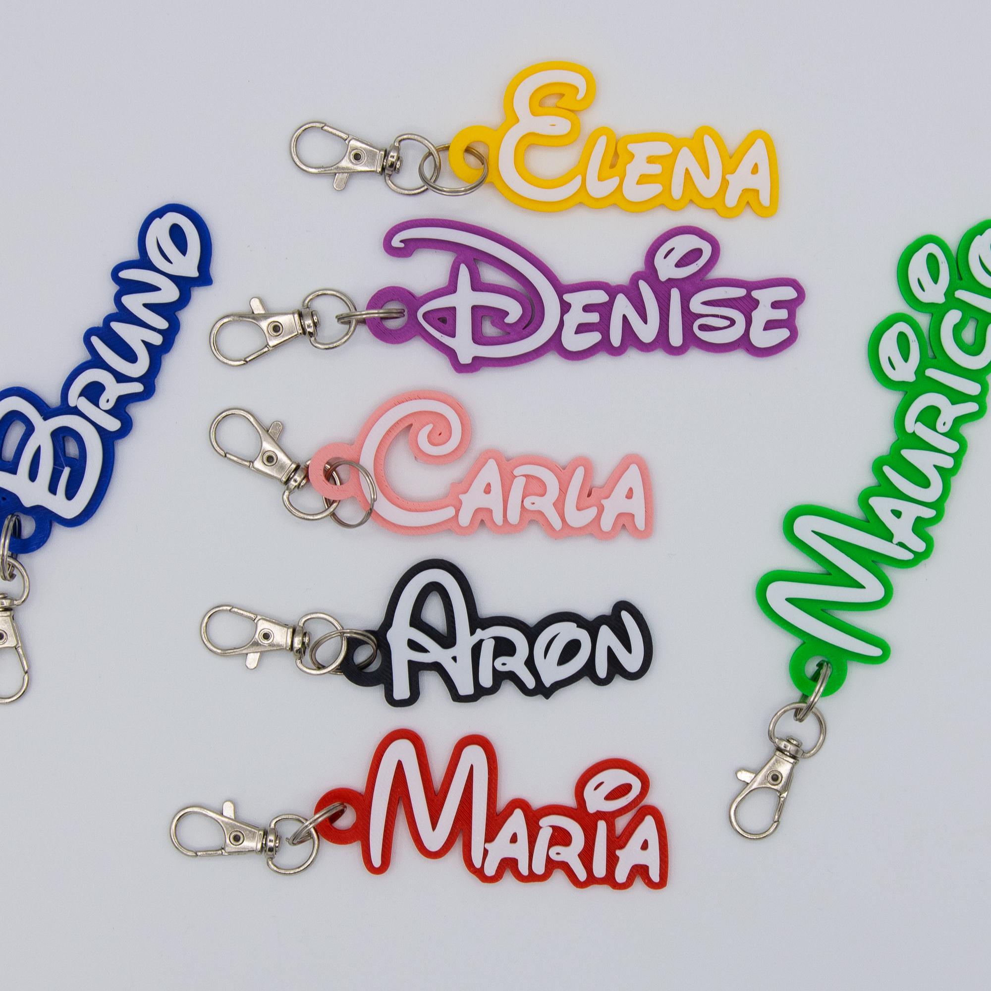 Personalized Name Keychain • Custom 3D Printed Keychain • Name Tag Bag ...