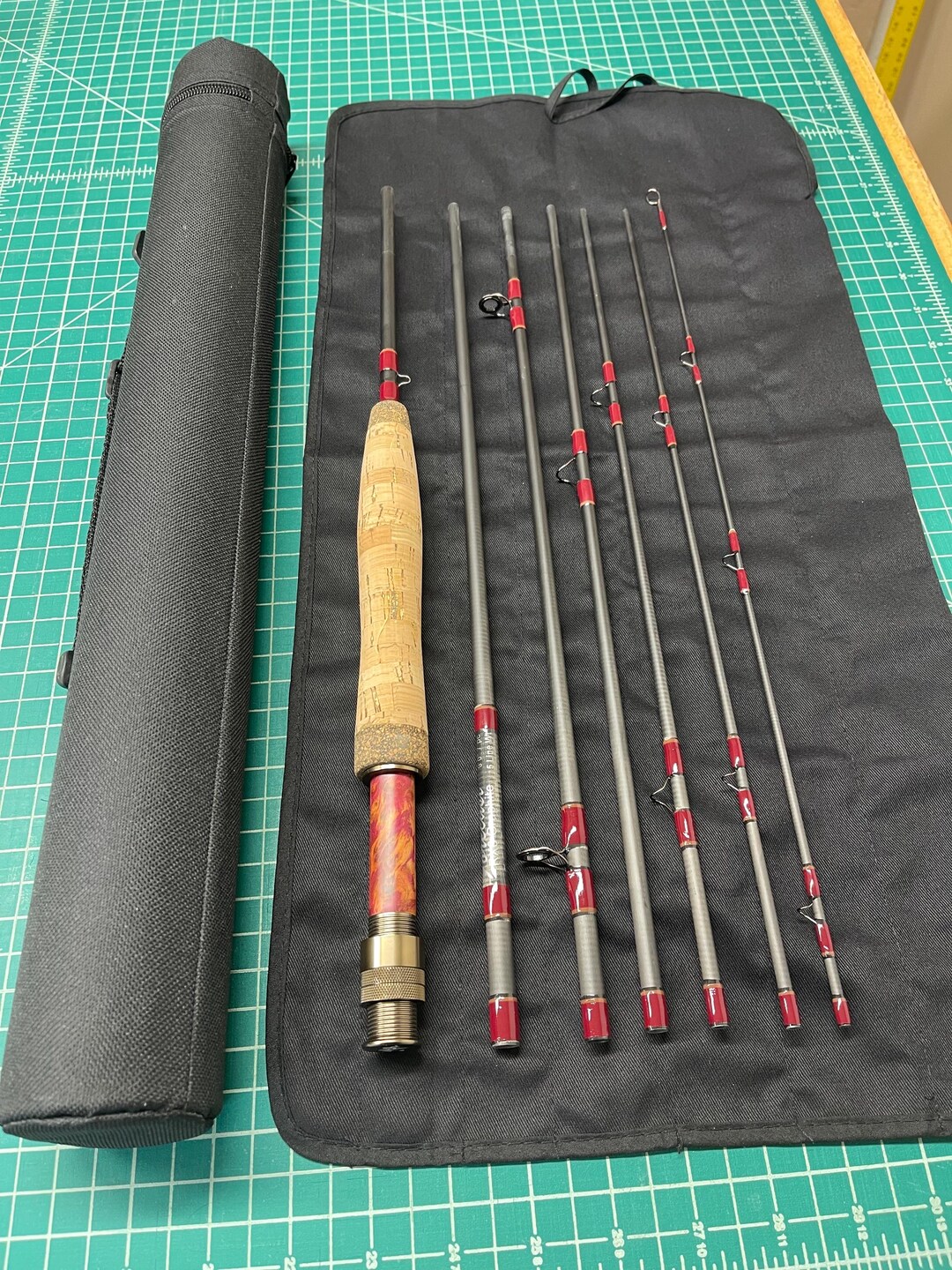 9’-5wt. 7pc. Fly Rod. Pack Rod, Cotton Sock, Hard Tube. - Etsy