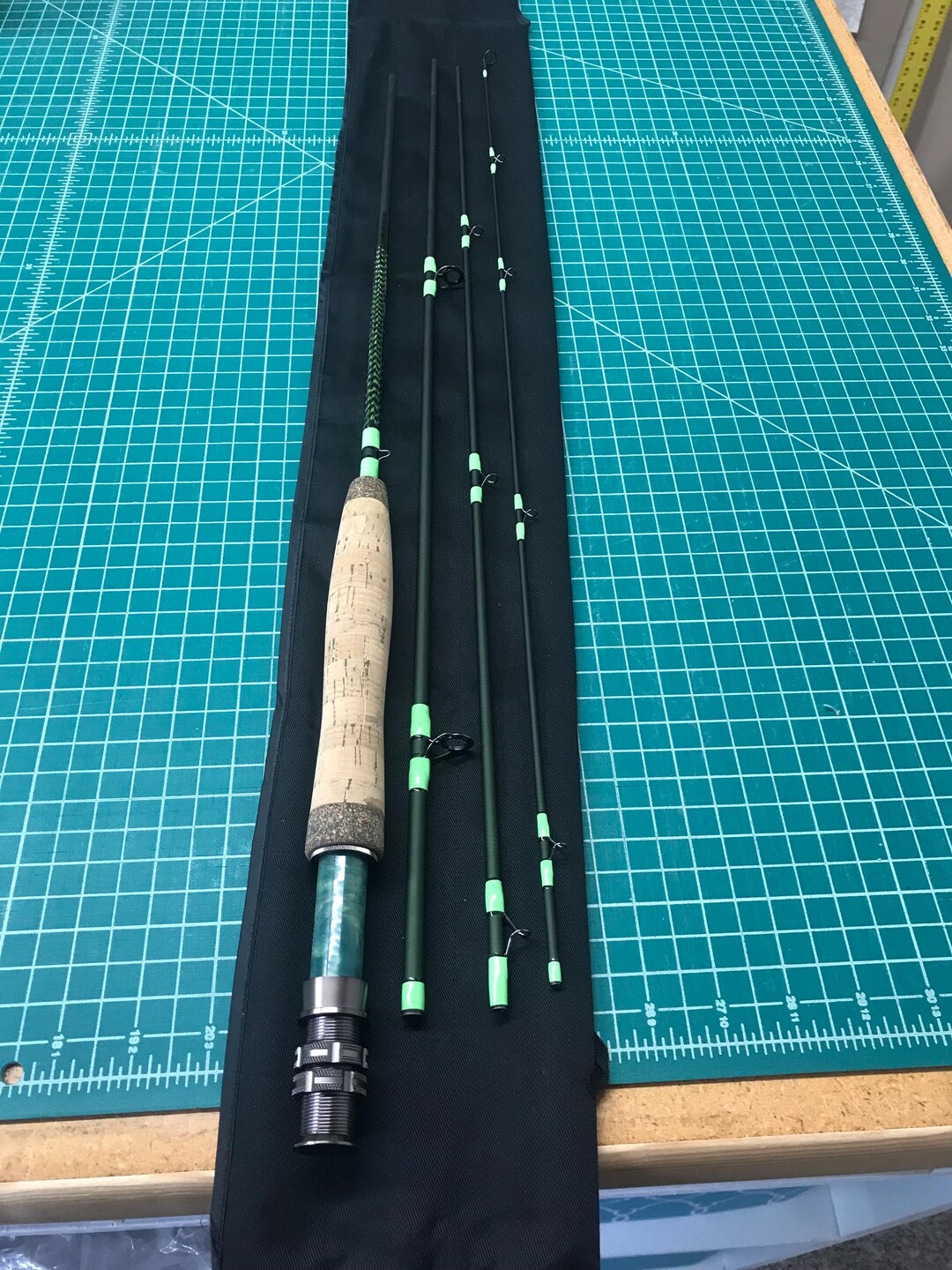 7’9”-3wt. Fly Rod With Feather Inlays and Cotton Sock. - Etsy