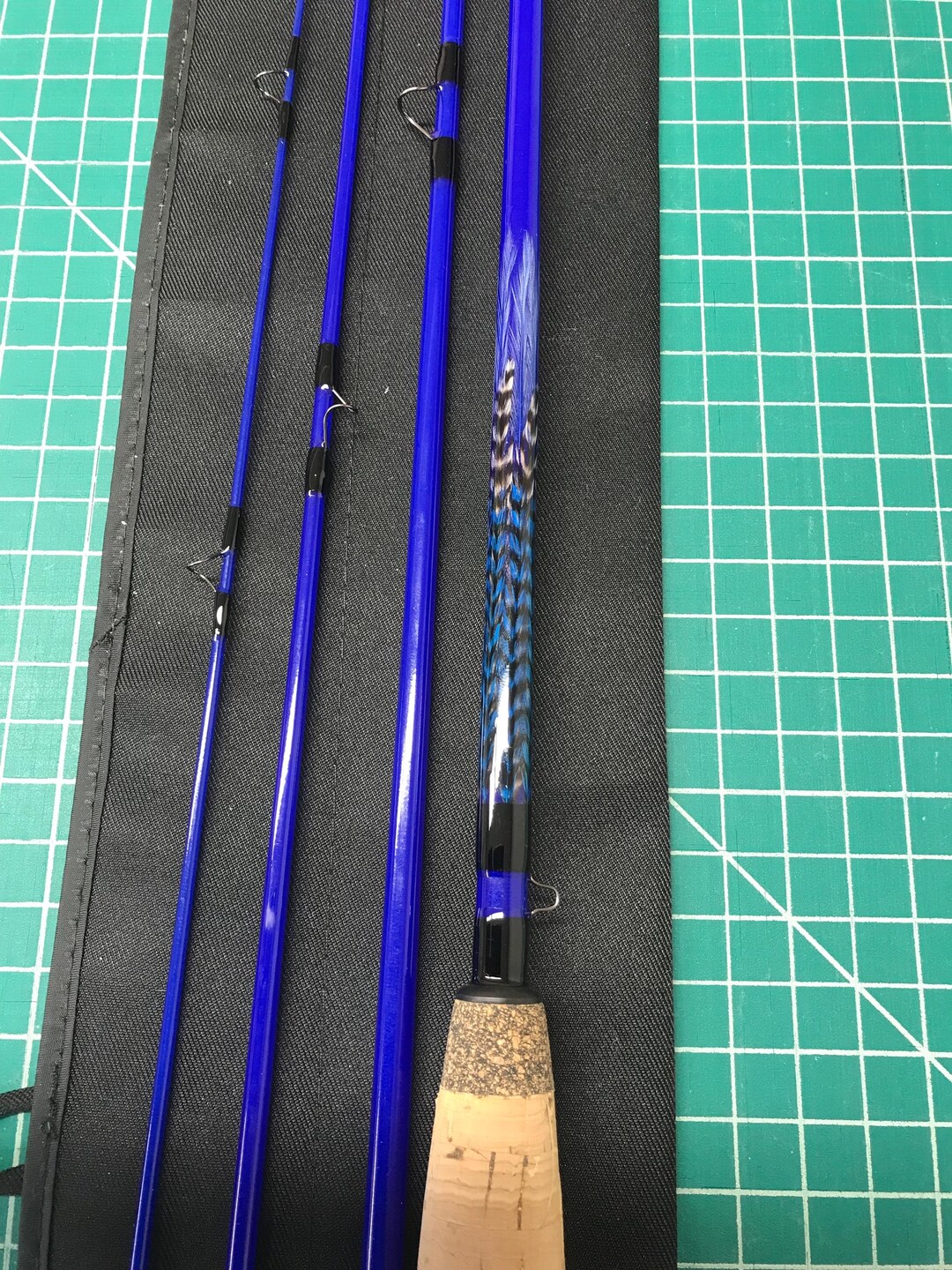 Custom Built Fiberglass Fly Rod 7’6”-4wt. With Feather Inlays and ...