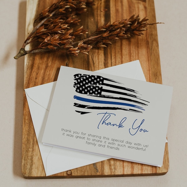 Police Thank You Cards - Etsy