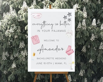 Pajama Party Sign - Etsy