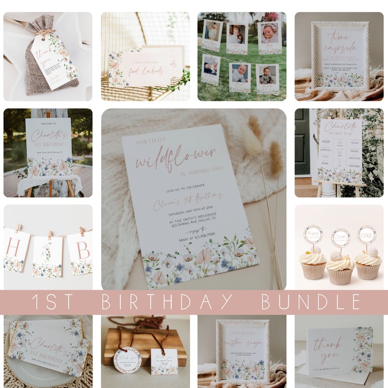 Floral 1st Birthday - Etsy