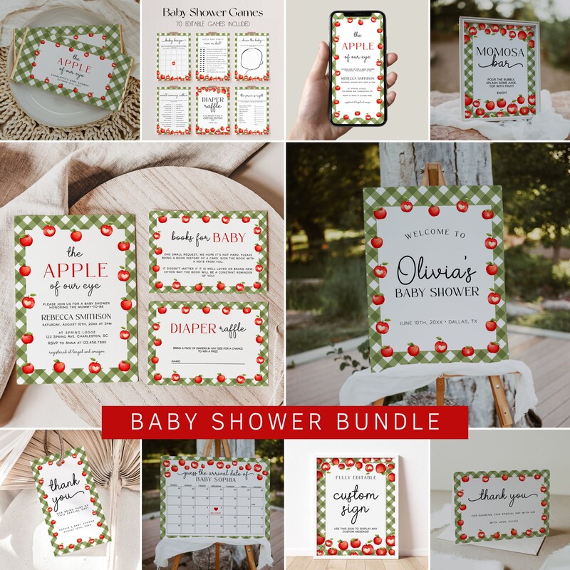 Apple Baby Shower - Etsy