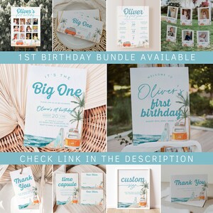 Big One First Birthday Welcome Sign, Surf First Birthday Welcome Sign ...