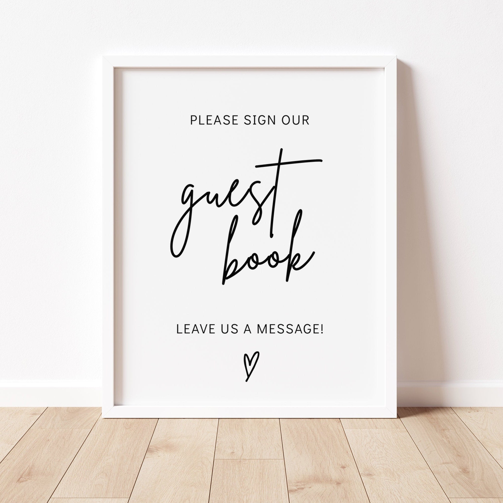 Please Sign Our Guestbook Sign Template Wedding Guestbook | Etsy