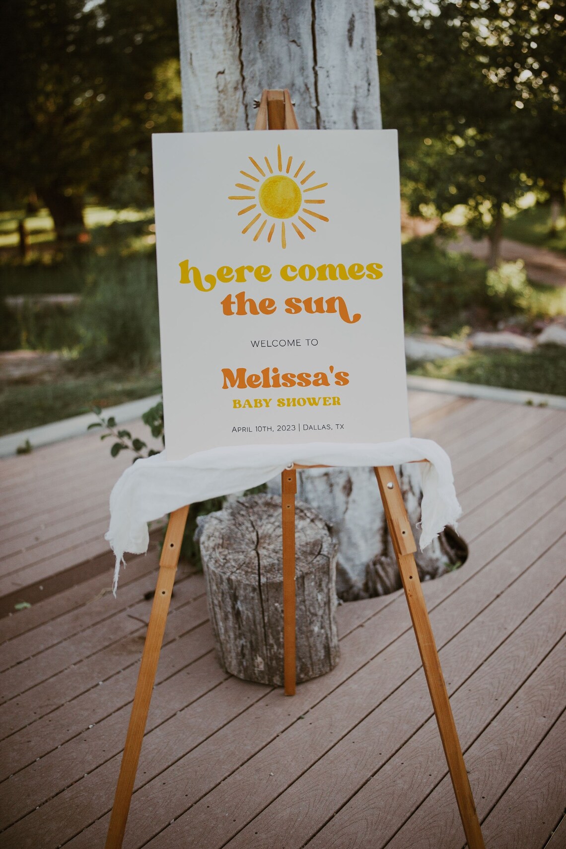 Sun Baby Shower Welcome Sign Template, Here Comes the Sun Welcome ...