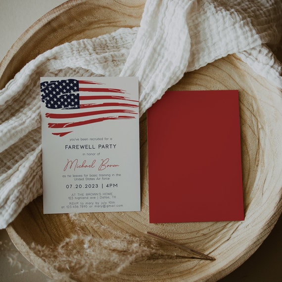 Military Farewell Party Invitation