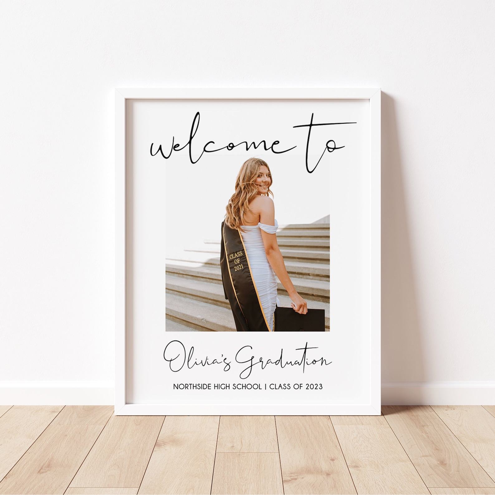 Graduation Welcome Sign Template Editable Graduation Sign - Etsy