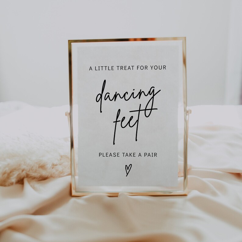 Flip Flops Sign Template Wedding Dancing Feet Sign Printable - Etsy