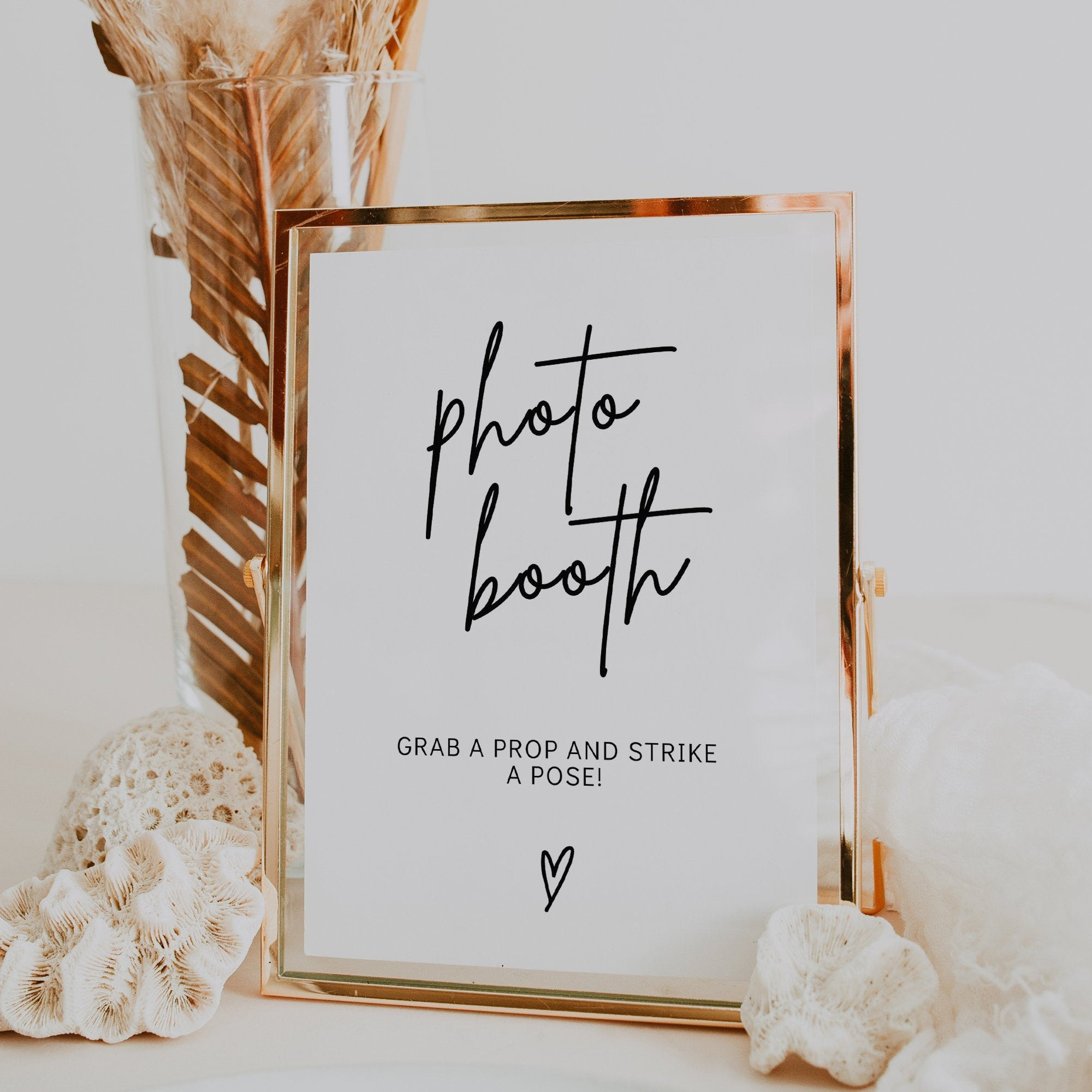 Photo Booth Sign Template Modern Wedding Photo Booth Sign | Etsy