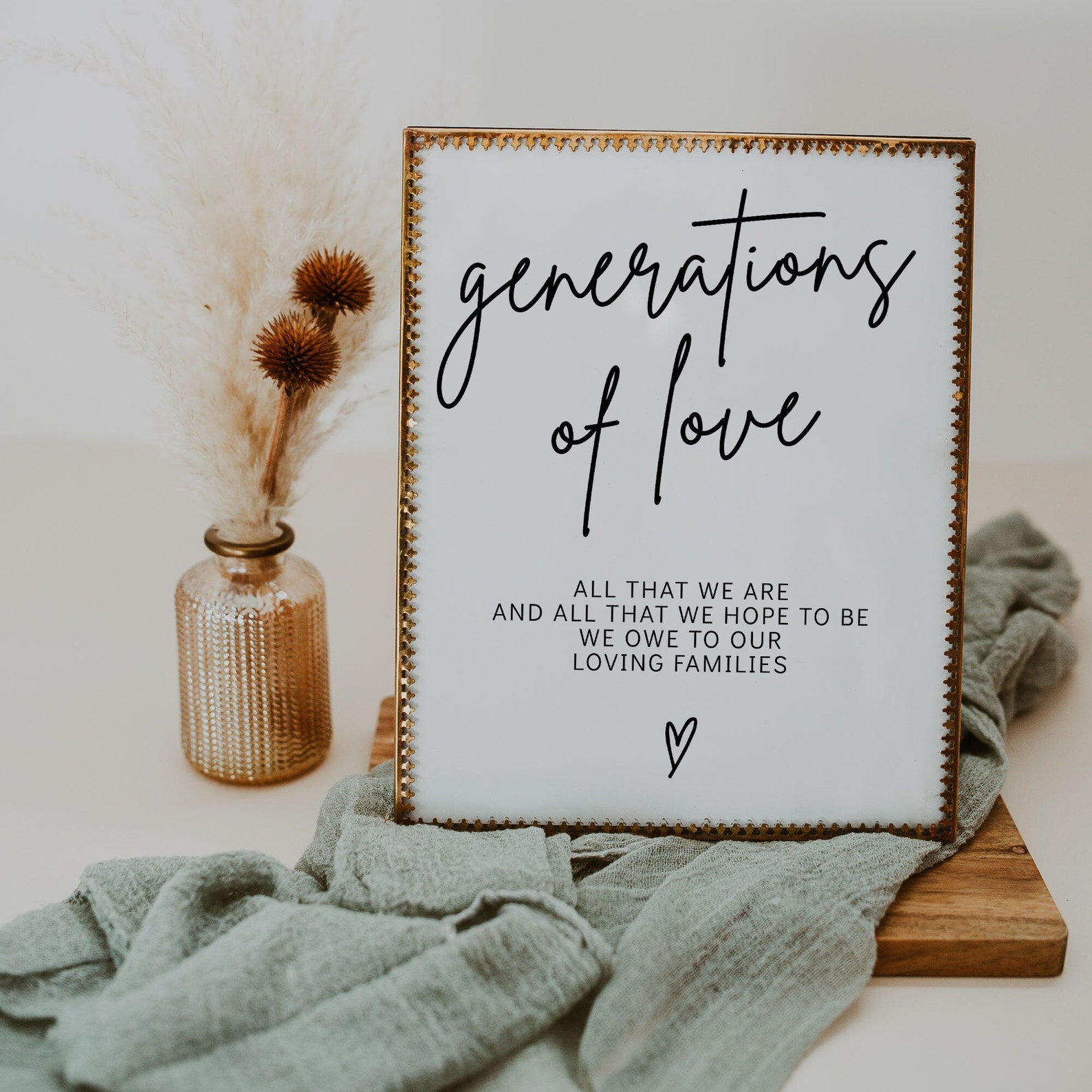 Generations of Love Sign Template Loving Families Sign - Etsy