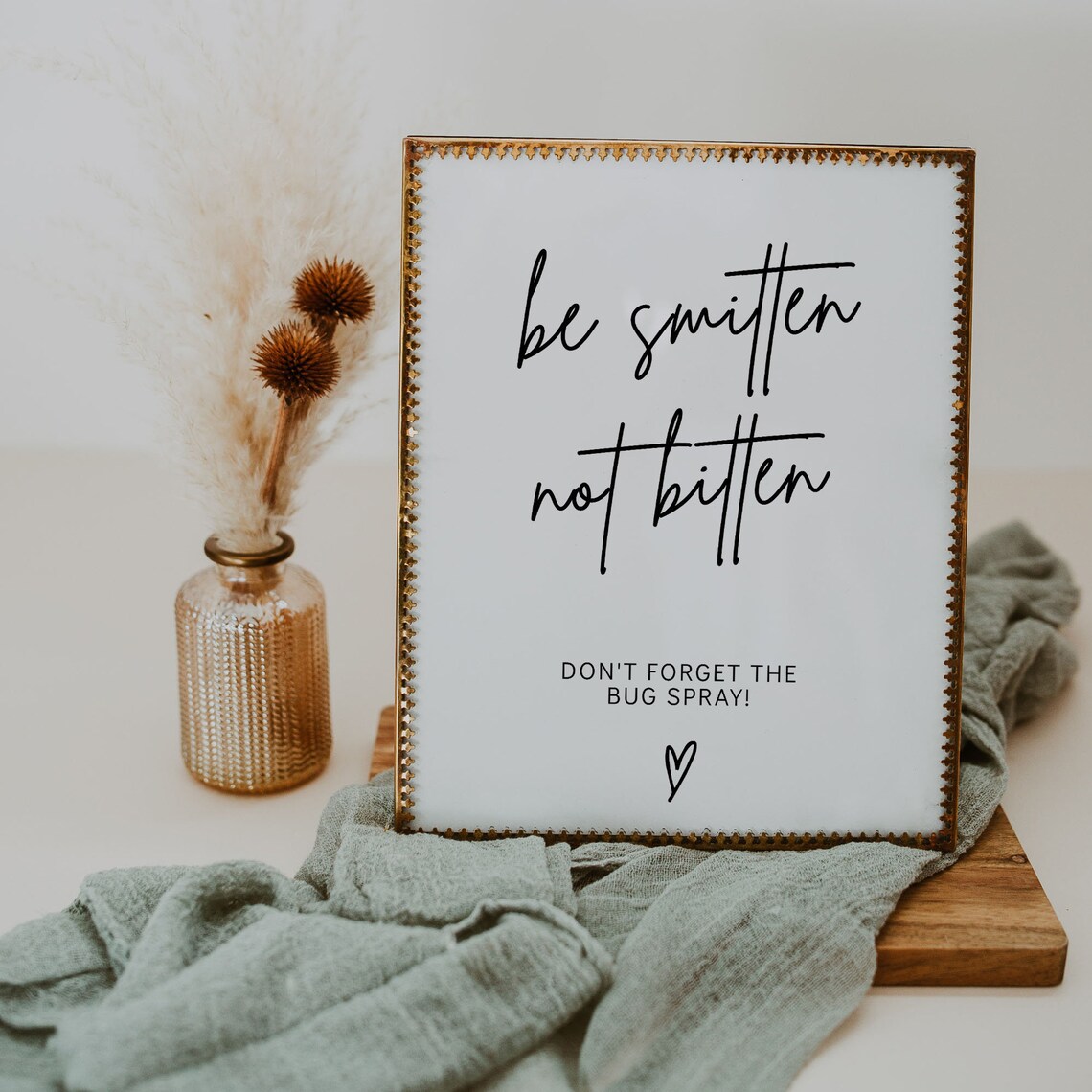 Bug Spray Sign Template, Minimalist Wedding Poster (digital Download ...