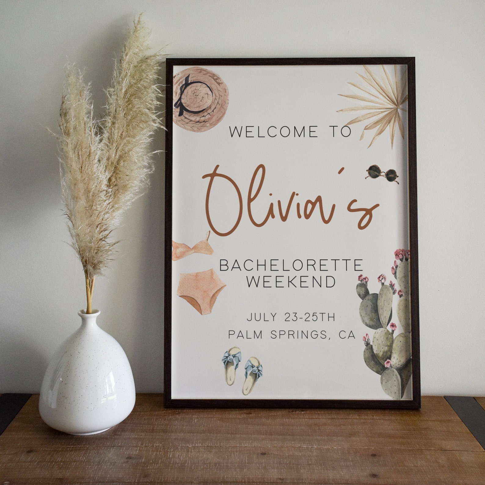 Bachelorette Welcome Sign Template Desert Bachelorette - Etsy