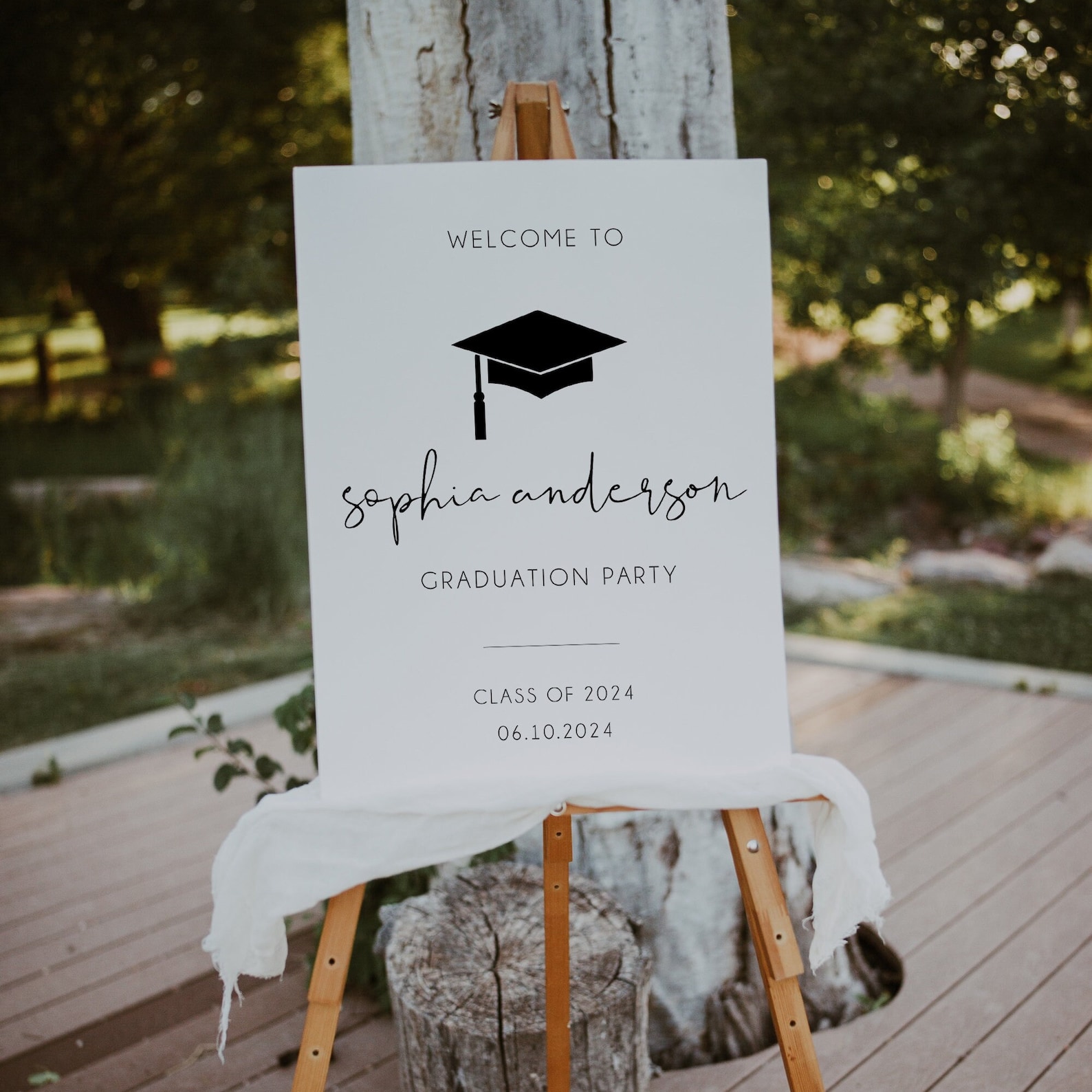 Graduation Welcome Sign Template Editable Graduation Sign | Etsy