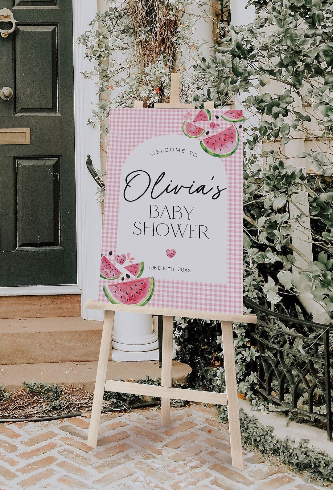 Watermelon Baby Shower Welcome Sign, Berry Sweet Baby Shower Welcome ...