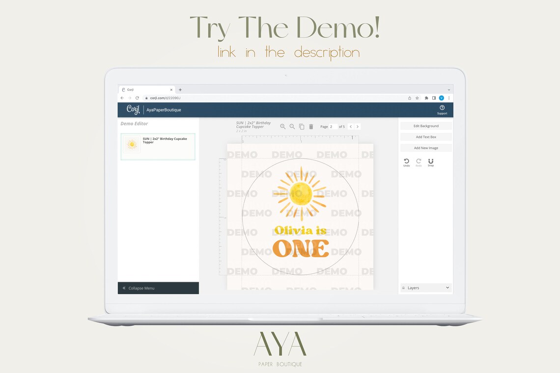 Sun Birthday Cupcake Toppers Template First Trip Around the - Etsy