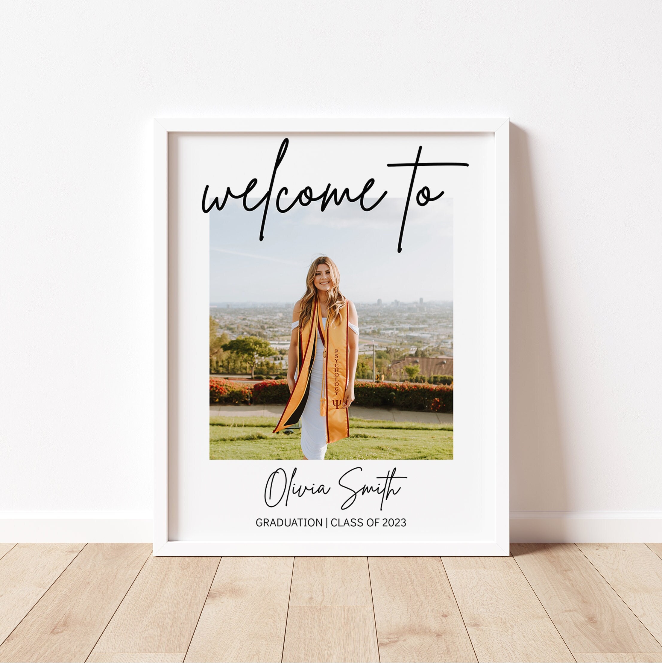 Graduation Welcome Sign Template Photo Graduation Poster - Etsy