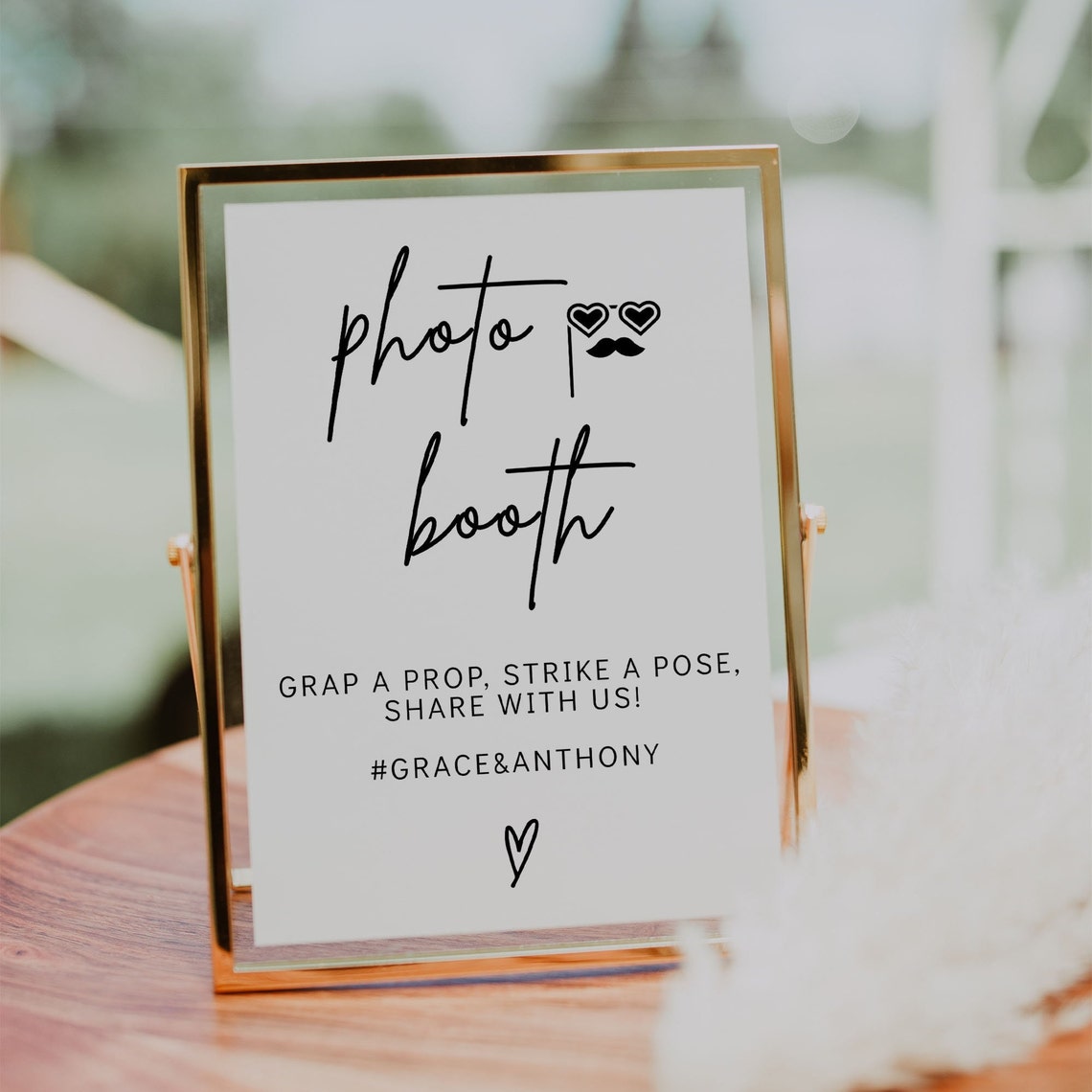 Wedding Photo Booth Sign Template Modern Wedding Photo Booth - Etsy