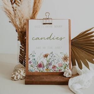 Guess How Many Candies Sign Template, Wildflower Candy Guessing Game ...
