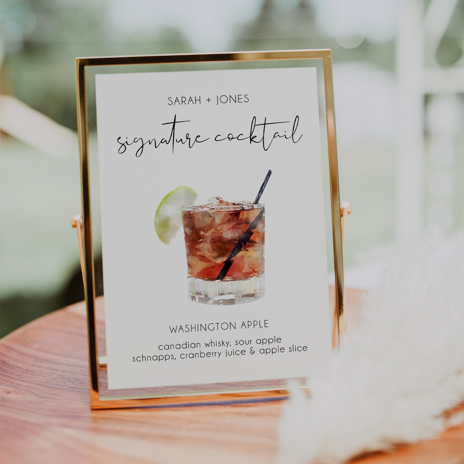 Odette Signature Drink Sign Template Rustic Signature Drink Sign For 