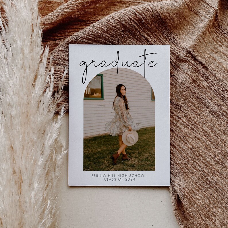 Graduation Announcement Card Arch Graduation Party Invitation - Etsy