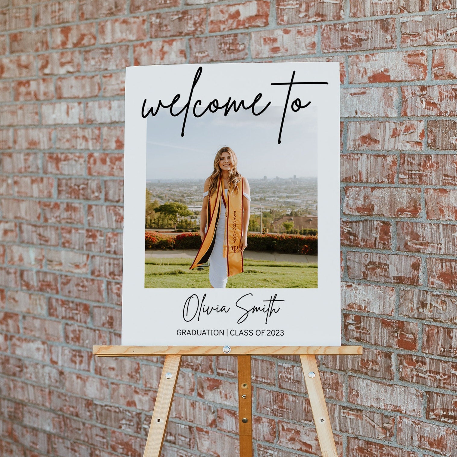Graduation Welcome Sign Template Photo Graduation Poster - Etsy