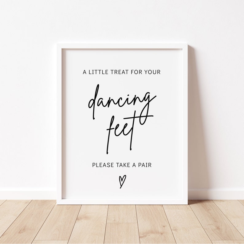 Flip Flops Sign Template Wedding Dancing Feet Sign Printable - Etsy