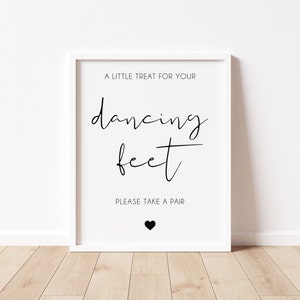 Flip Flops Sign Template Wedding Dancing Feet Sign Printable | Etsy