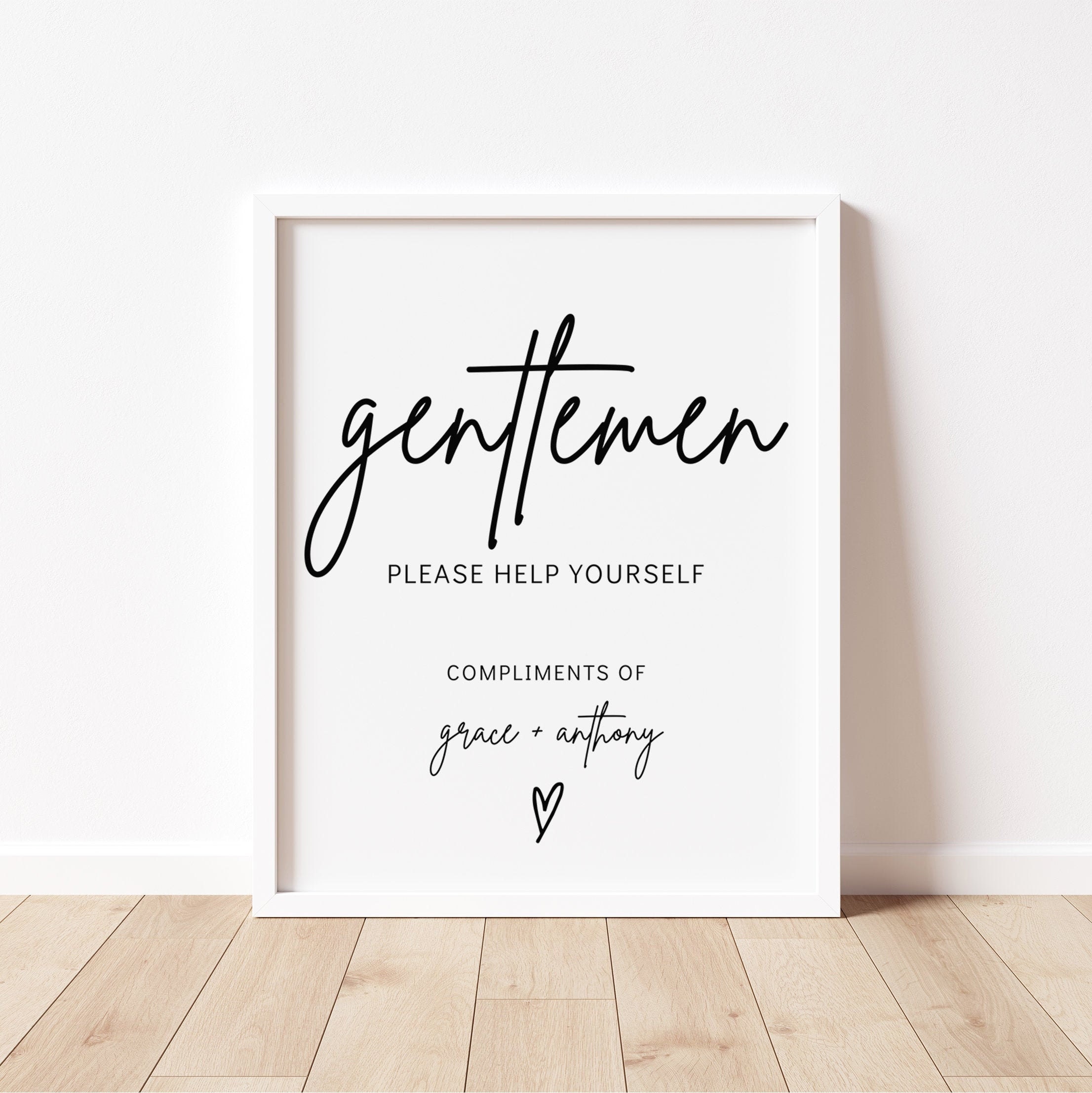 Ladies Bathroom Sign Template Gentlemen Bathroom Sign | Etsy