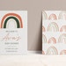 Rainbow Baby Shower Welcome Sign Template Boho Baby Shower - Etsy