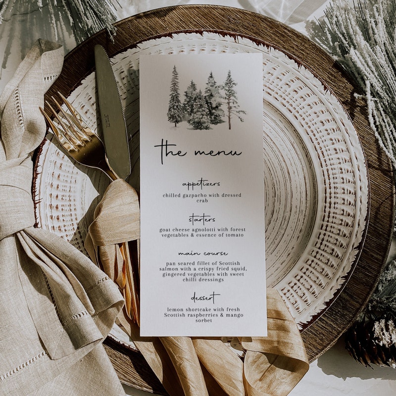 Rustic Menu - Etsy