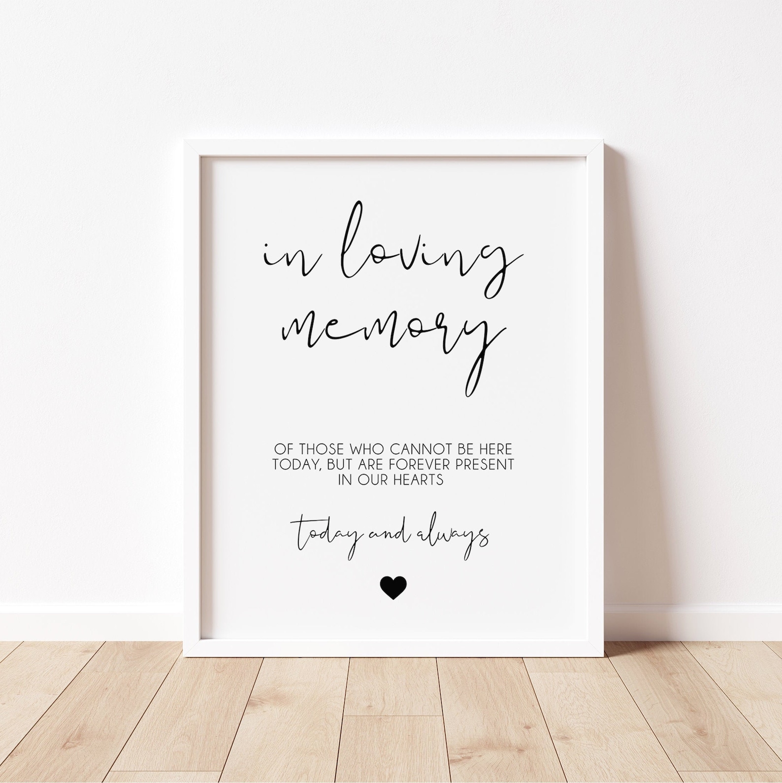 In Loving Memory Sign Template Printable in Memory Wedding | Etsy