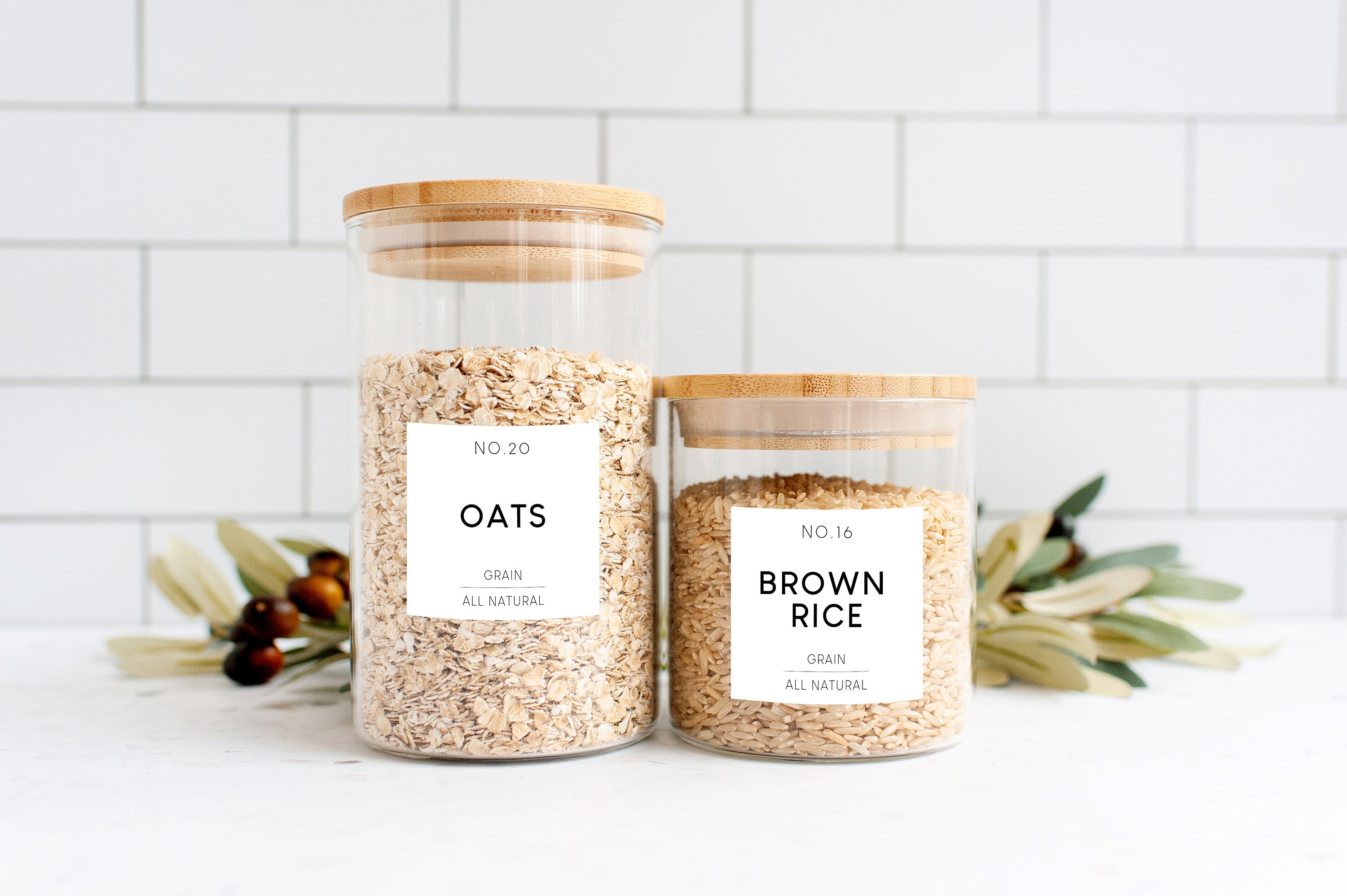 Pantry Labels Template Minimalist Pantry Jar Label Printable - Etsy