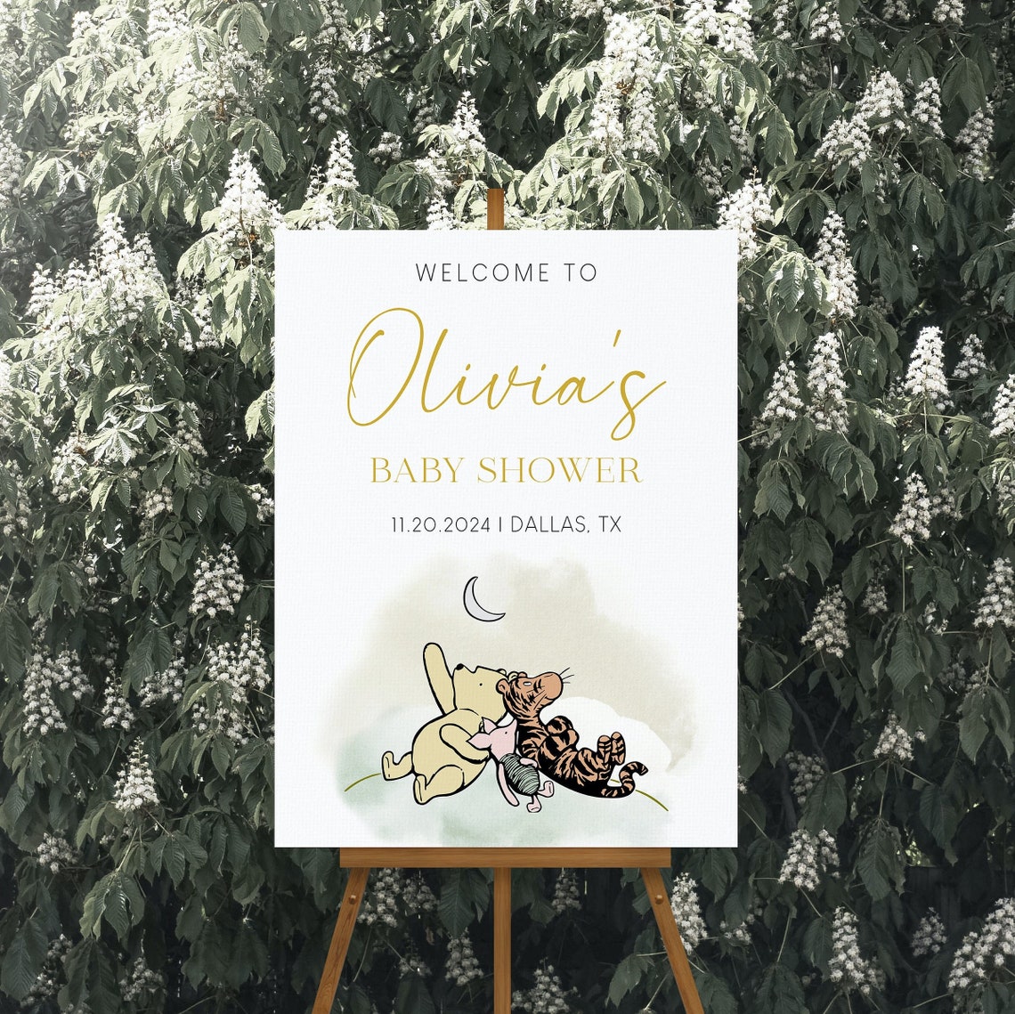 Winnie the Pooh Welcome Sign Classic Winnie the Pooh Baby - Etsy