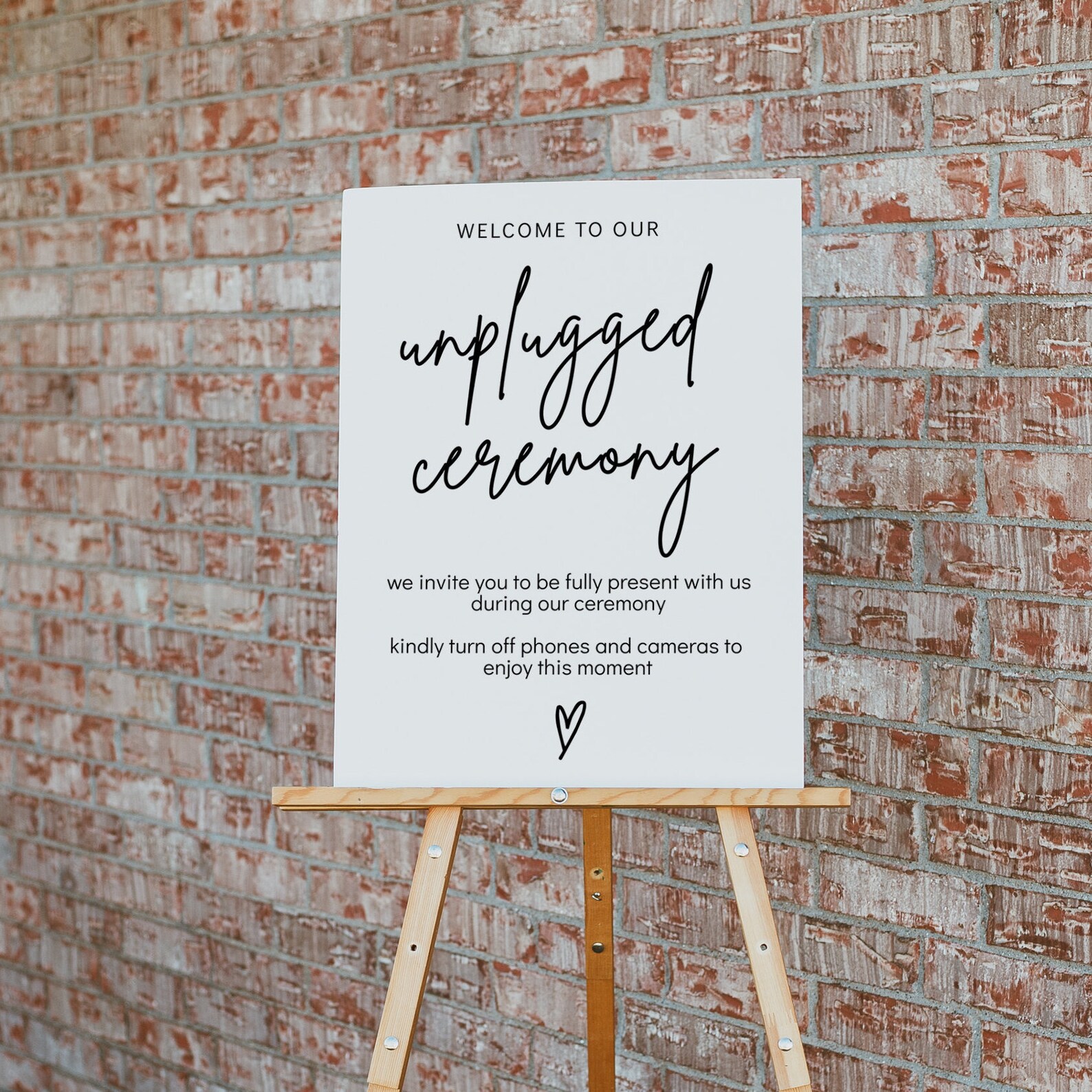 Modern Unplugged Ceremony Sign Template No Pictures Wedding - Etsy UK